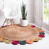 Natural 3' 3 x 3' 3 Hand Braided Jute Round Rug | Rugs.com