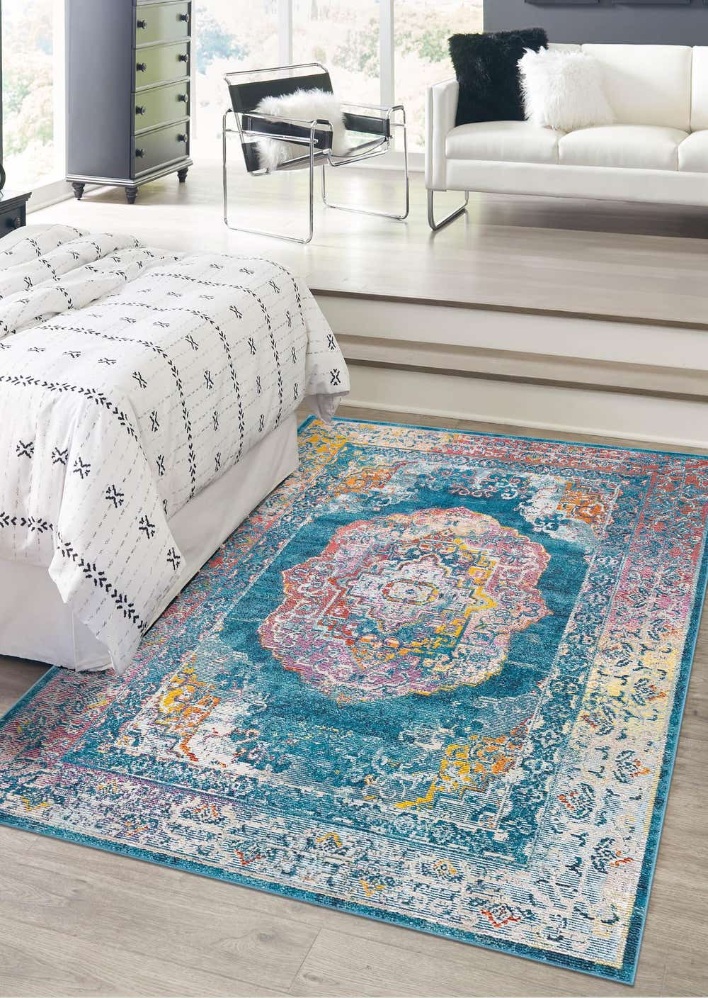 Turquoise 8' x 10' Amulet Rug | eSaleRugs