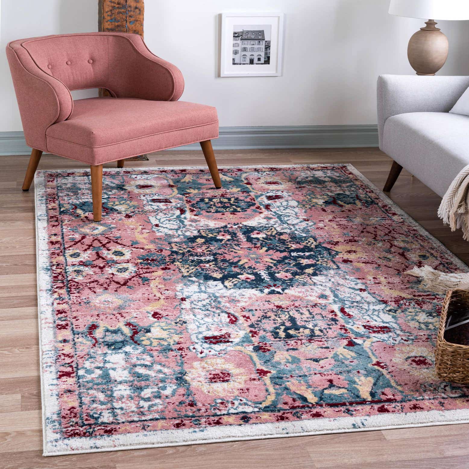 Pink 5' x 8' Charleston Rug | eSaleRugs