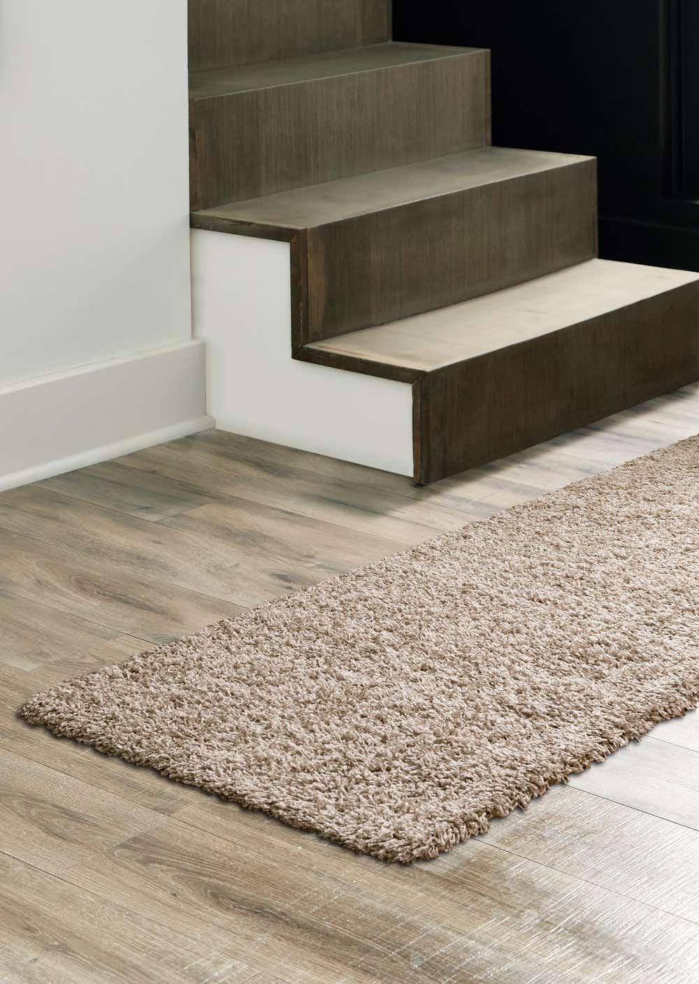 Beige 2' x 5' Solid Shag Runner Rug | eSaleRugs