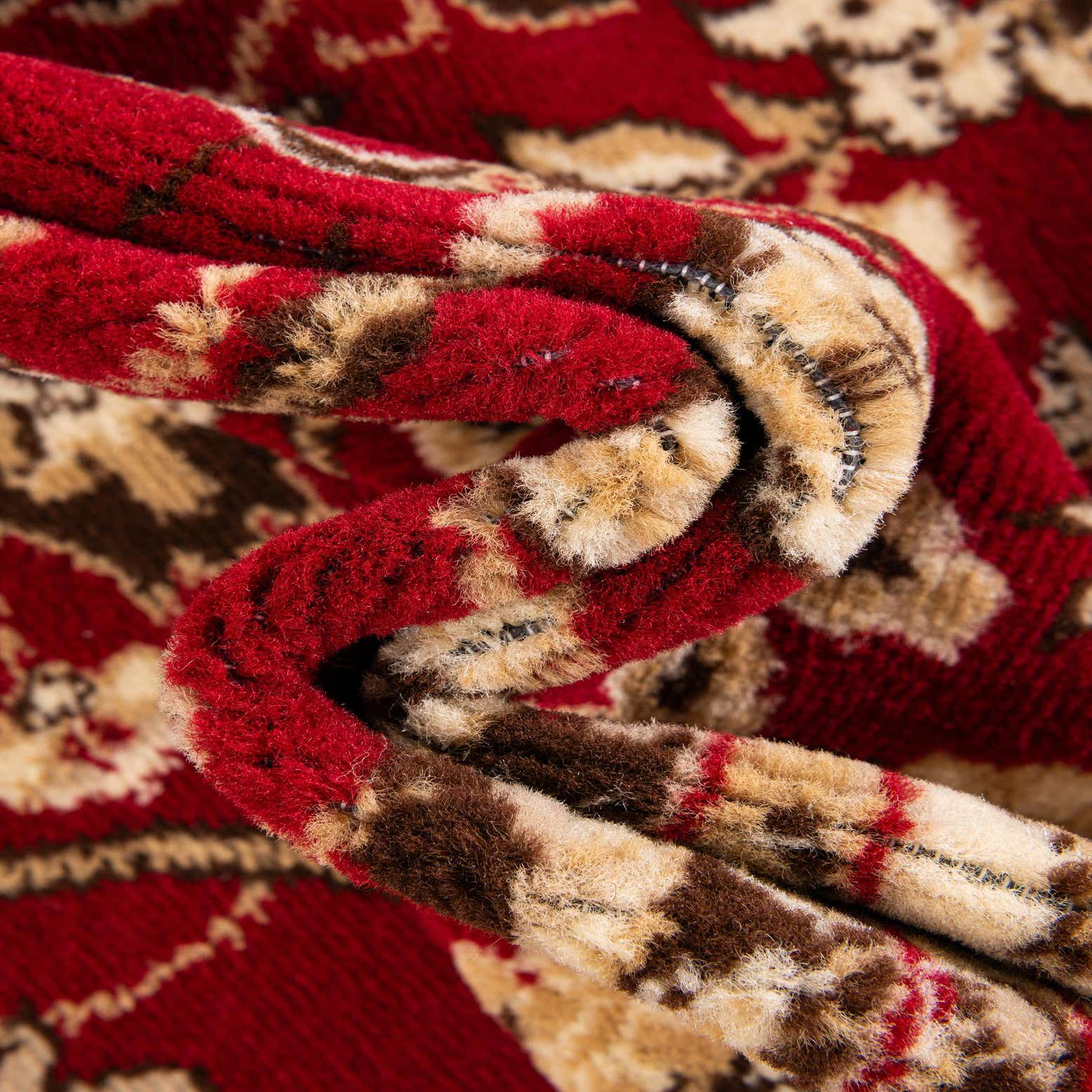 Burgundy 5' x 8' Kashan Design Oval Rug | eSaleRugs