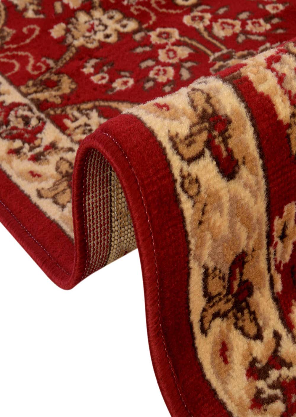 Burgundy 5' x 8' Kashan Design Oval Rug | eSaleRugs