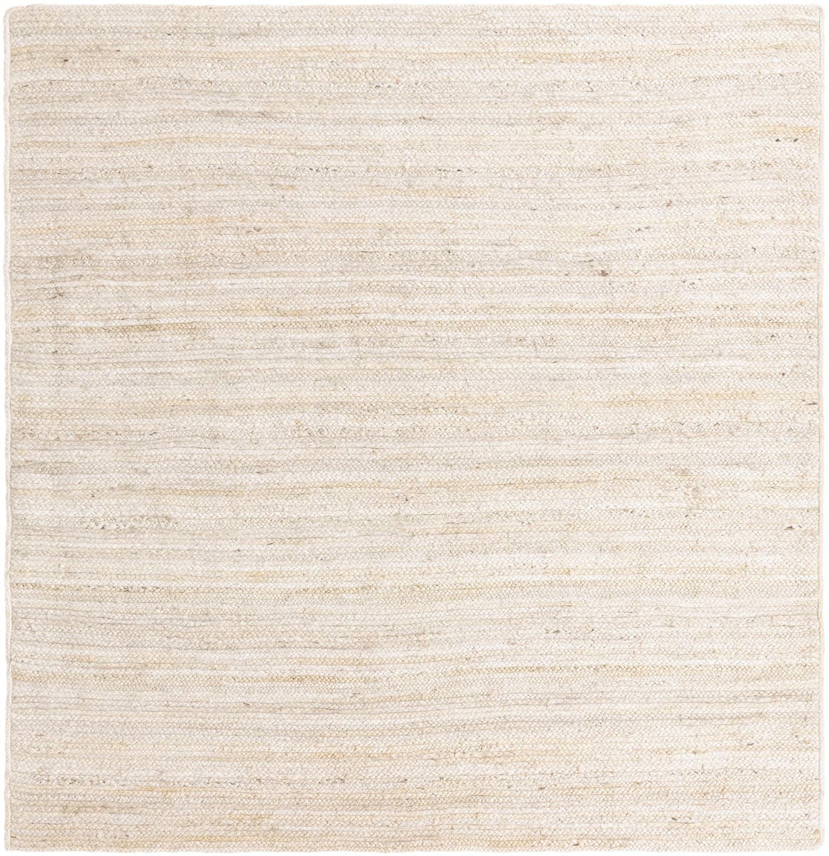 White 8' x 8' Braided Jute Square Rug | Rugs.com