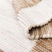 White and Natural 7' x 10' Hand Woven Chindi Jute Rug | Rugs.com