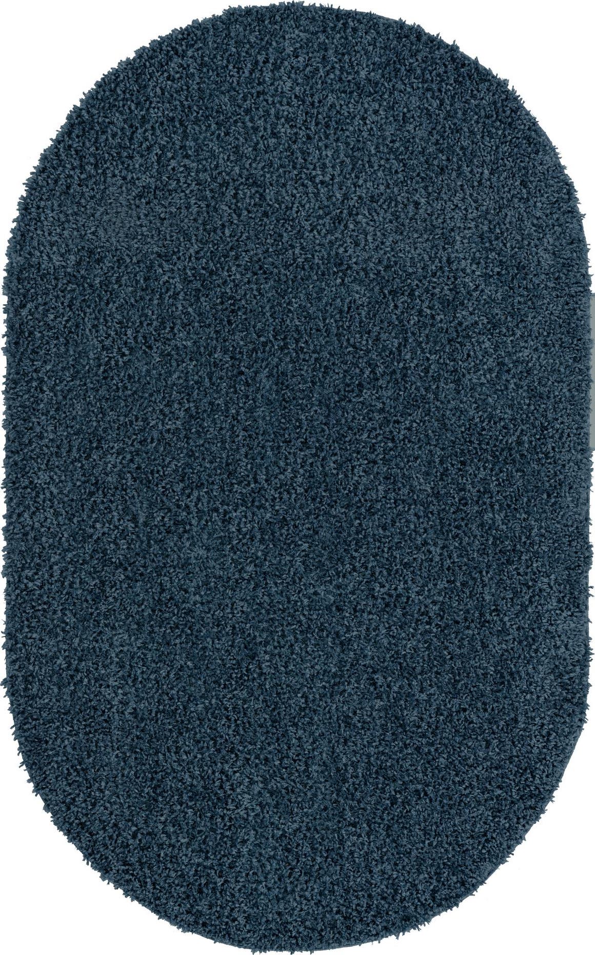 Marine Blue 5' x 8' Zermatt Shag Oval Rug | Rugs.com