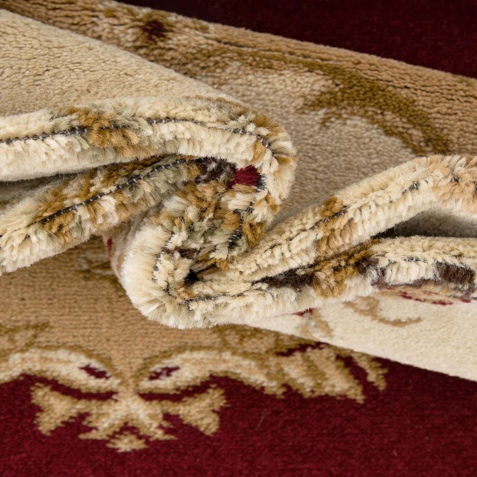 Red 5' 3 x 8' Classic Aubusson Oval Rug | eSaleRugs