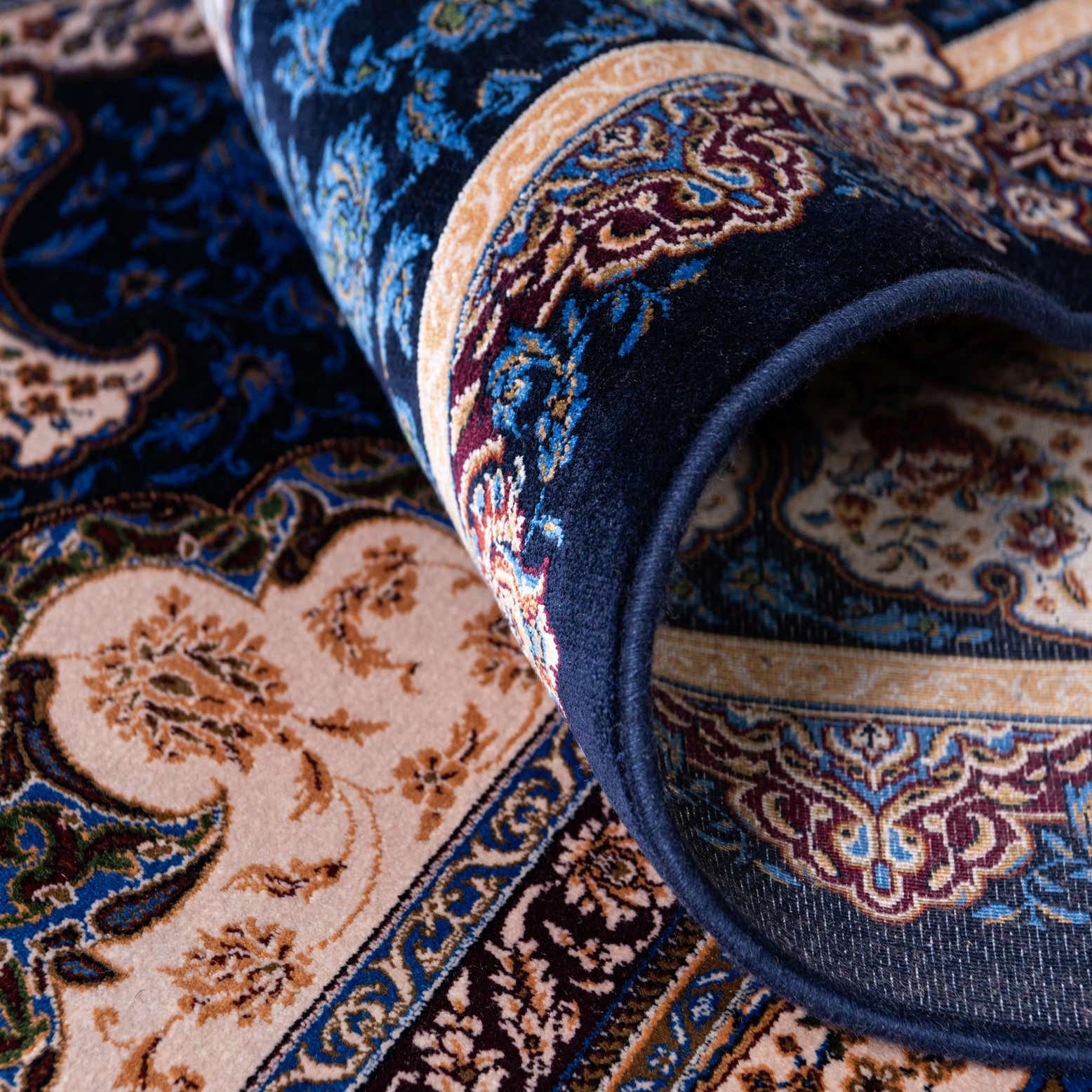 Navy Blue 6' 7 x 9' 10 Dynasty Rug | Rugs.com