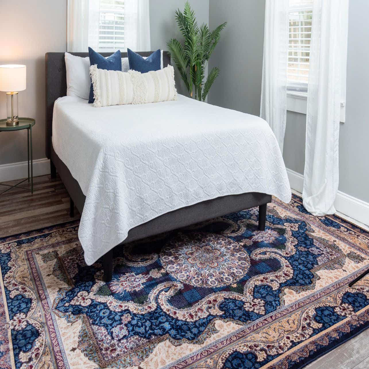 Navy Blue 6' 7 x 9' 10 Dynasty Rug | Rugs.com