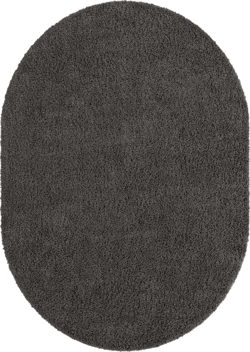 Dark Gray 8' x 10' Everyday Shag Oval Rug | Rugs.com