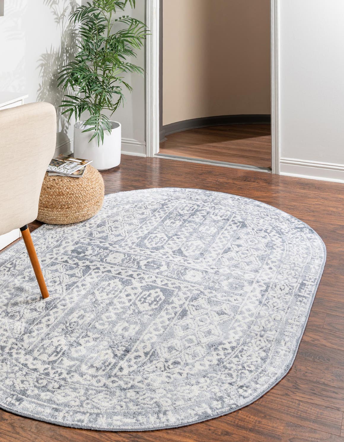 Blue 8' x 10' Oxford Oval Rug | Rugs.com