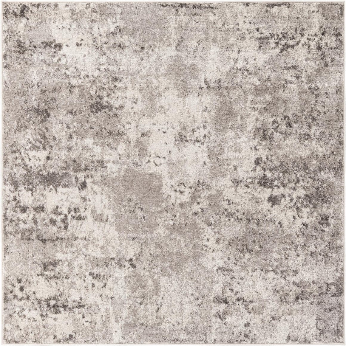 Stone Gray 5' x 5' Aurora Square Rug | Rugs.com