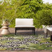 Green 5' 3 x 8' Outdoor Botanical Rug | Rugs.com