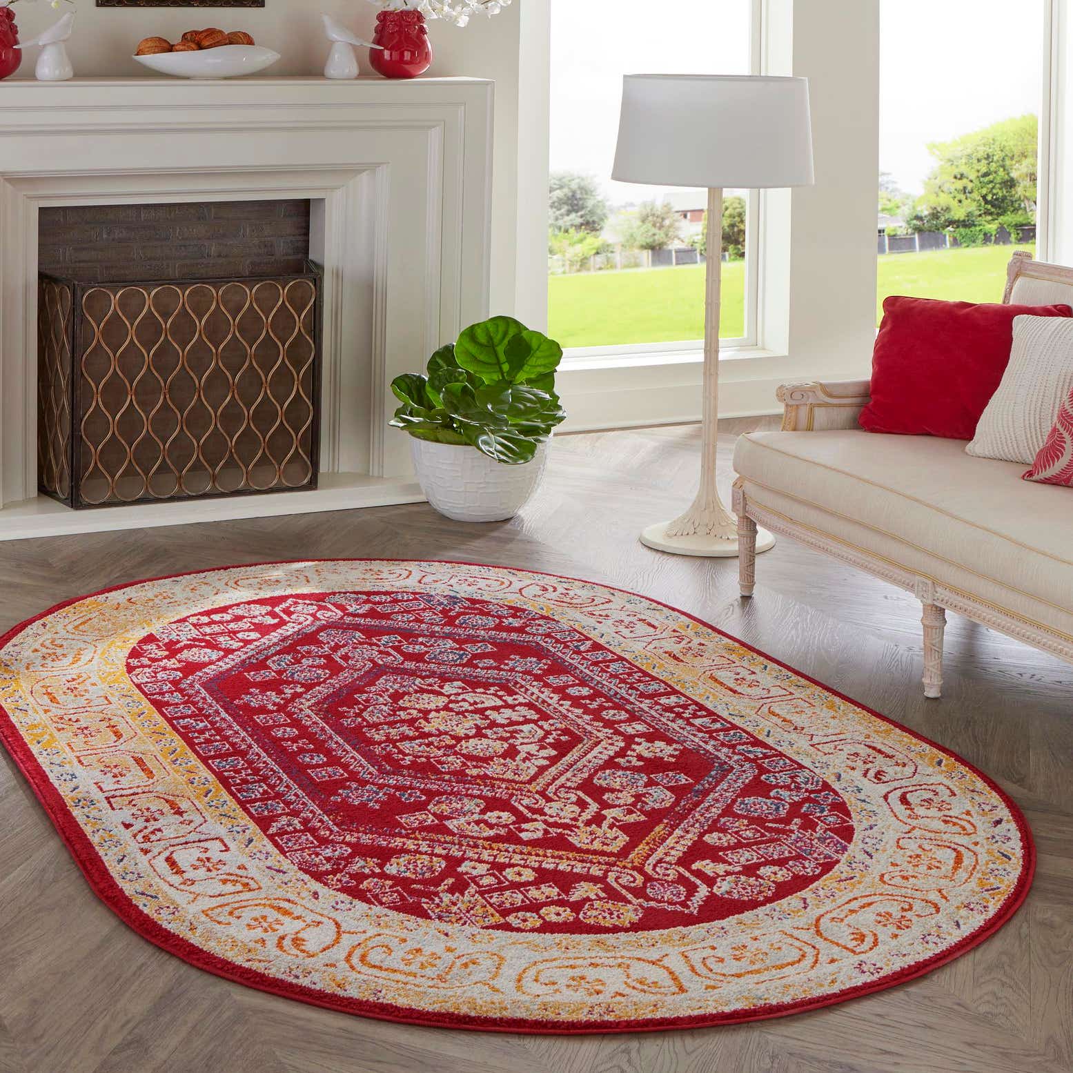 Magenta 4' x 6' Aurelia Oval Rug | Rugs.com