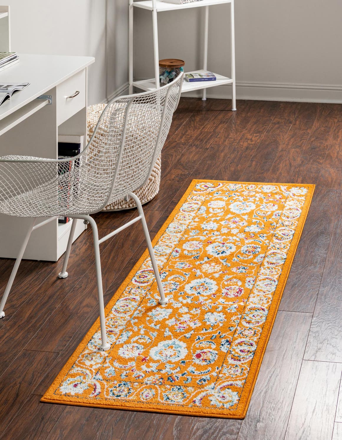 Orange 2' 7 x 12' Aurelia Runner Rug | eSaleRugs