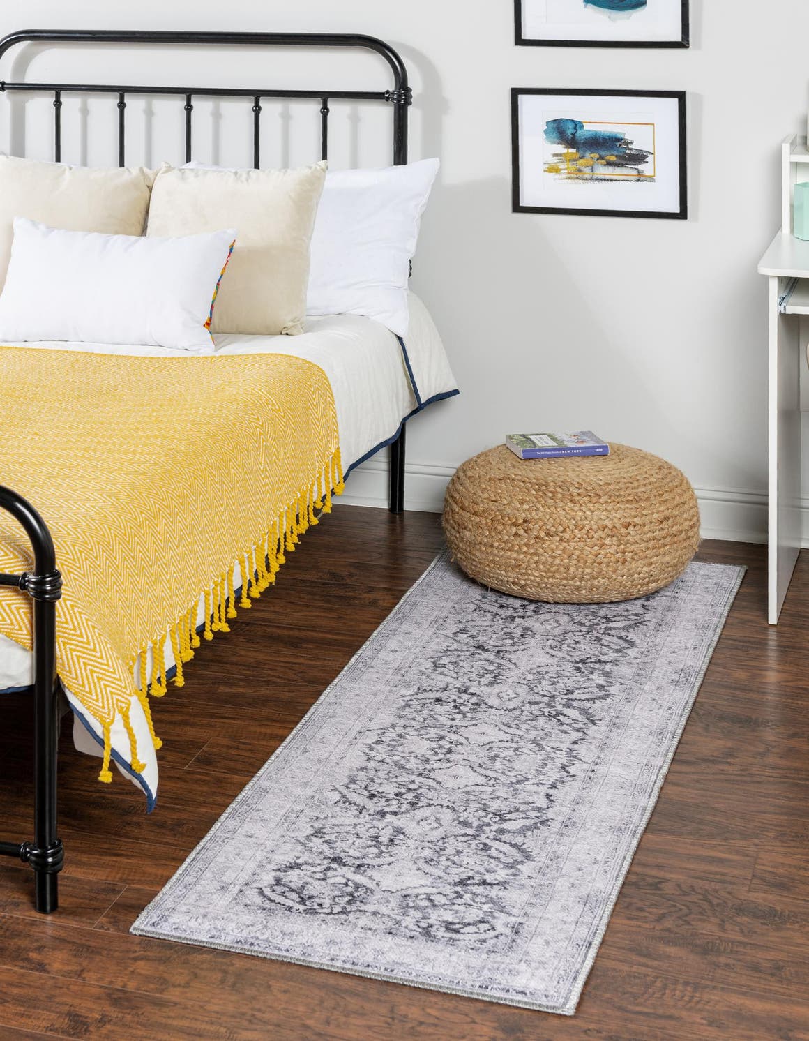 Charcoal 2' 6 x 12' Timeless Runner Rug | Rugs.com