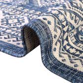 Blue 10' x 10' Outdoor Aztec Round Rug | Rugs.com