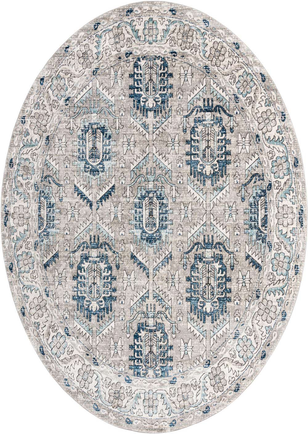 Gray 12' x 12' Nyla Round Rug | Rugs.com
