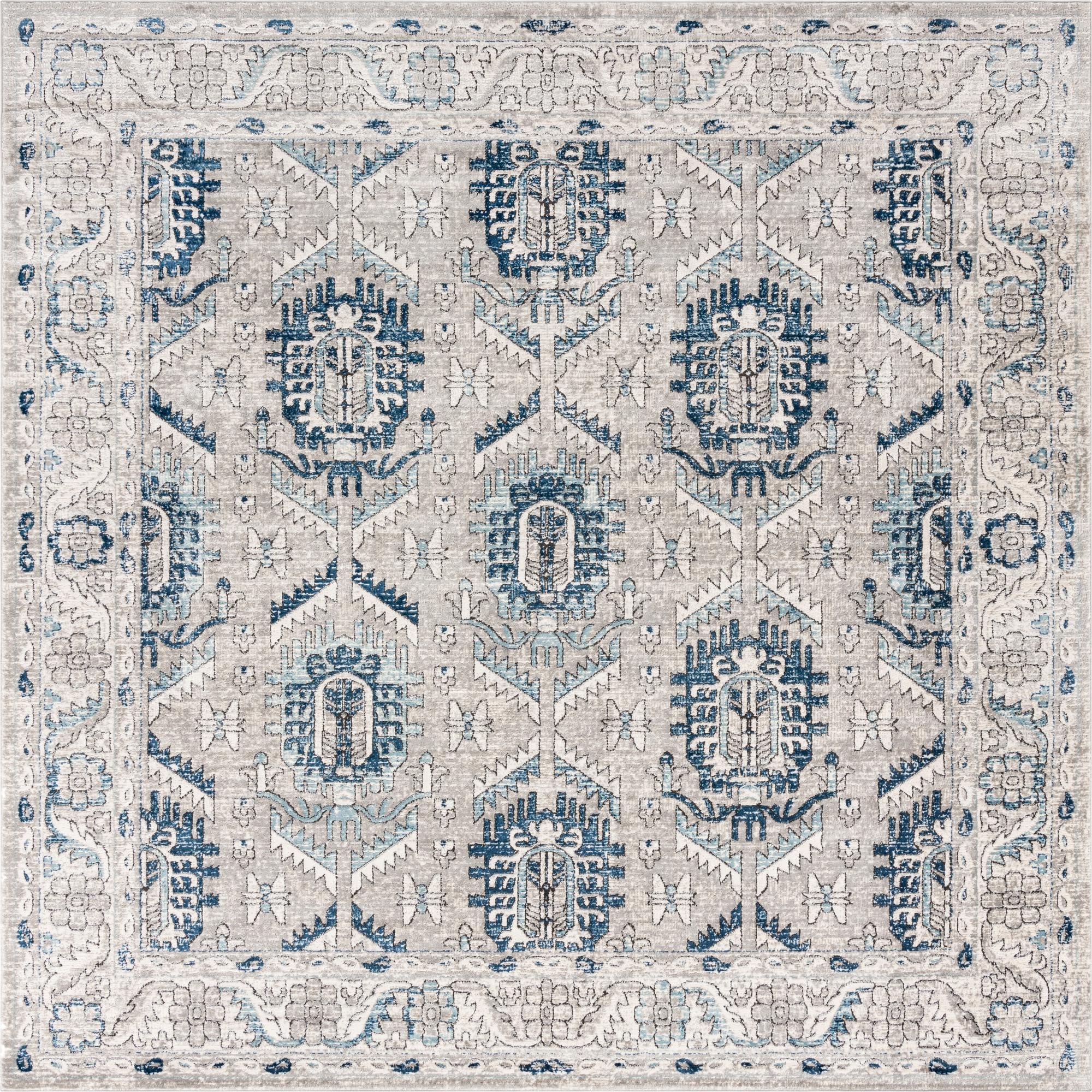 Gray 12' x 12' Nyla Square Rug | Rugs.com