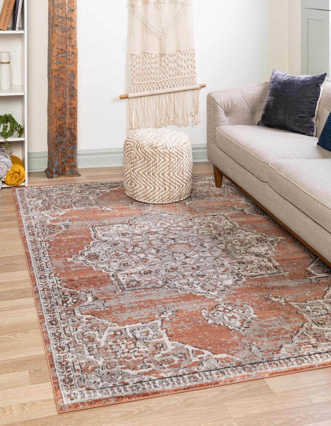 Salmon Pink 6' x 9' Nyla Rug | Rugs.com