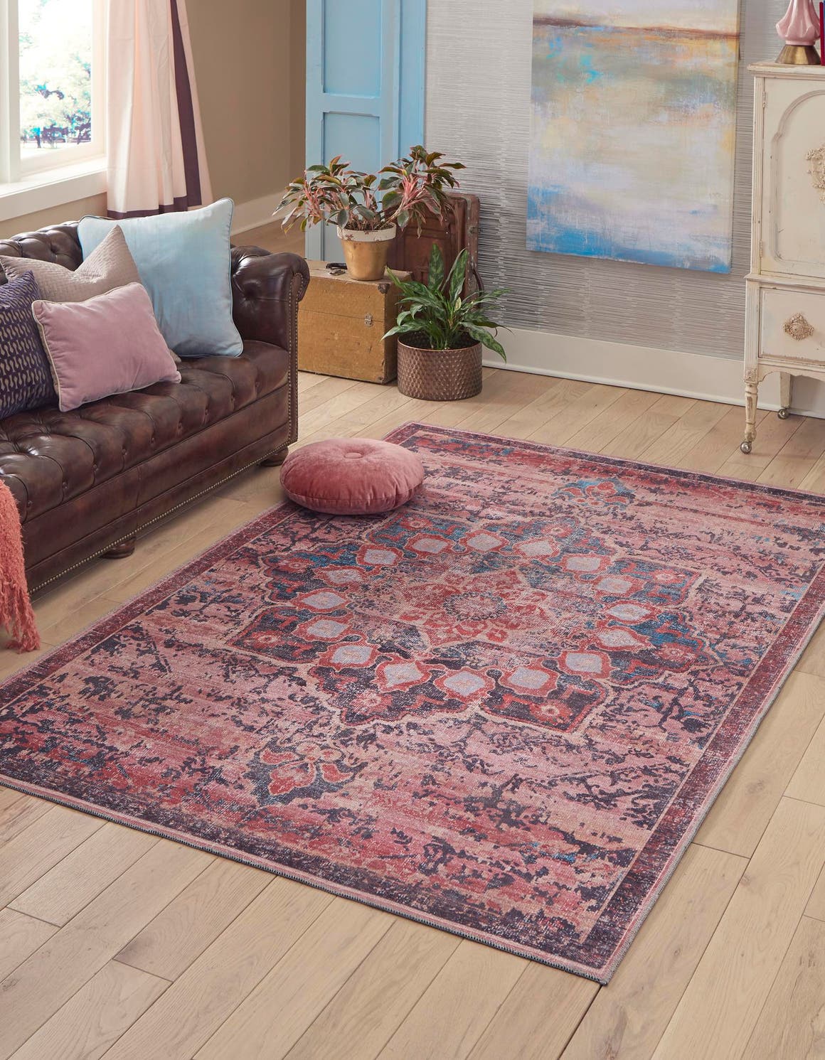 Brick 2' x 3' Washable Renaissance Rug | eSaleRugs