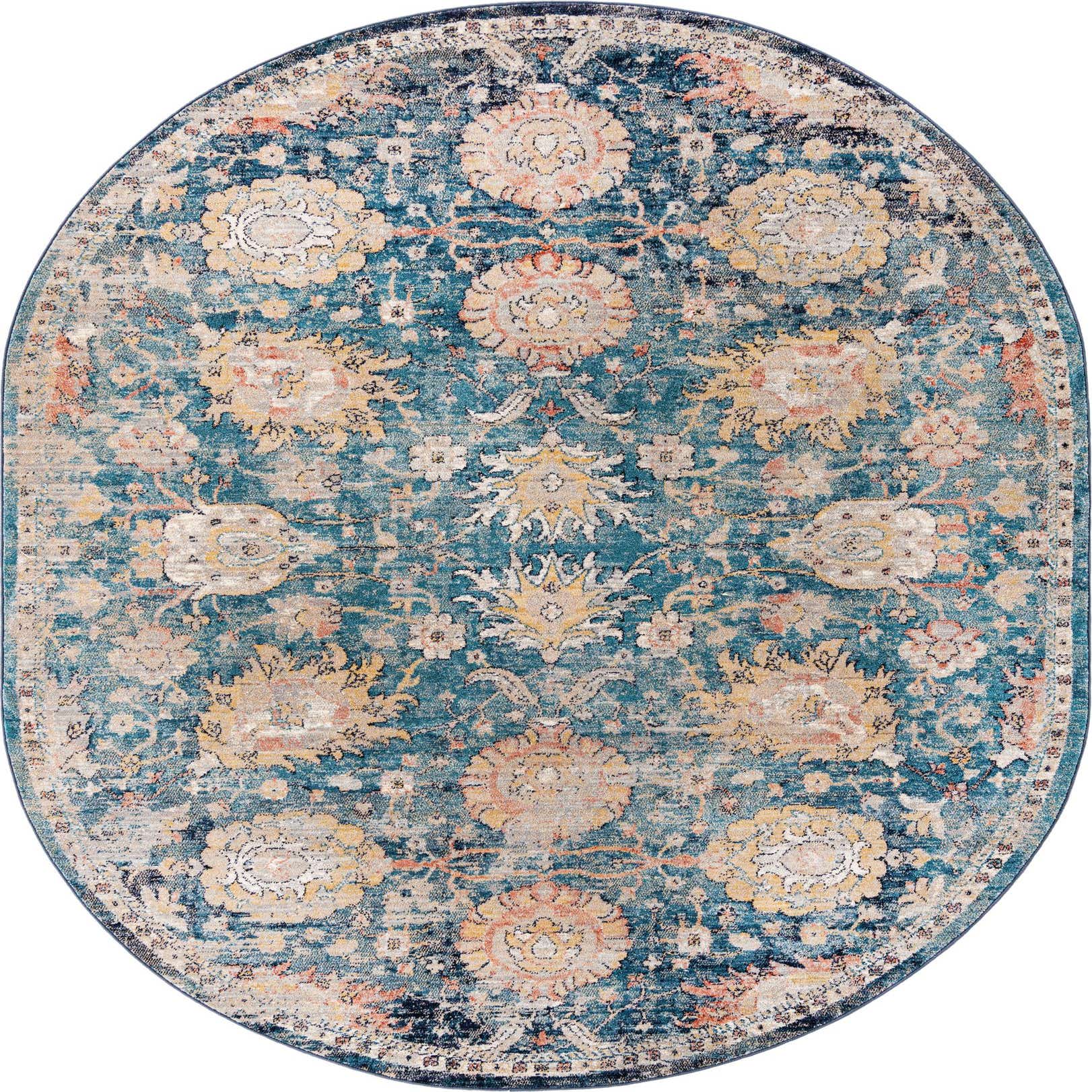 Blue 7' 10 x 10' 2 Lola Oval Rug | Rugs.com