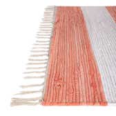 Coral and Ivory 5' 1 x 8' Hand Woven Chindi Rag Rug | Rugs.com
