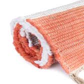Coral and Ivory 5' 1 x 8' Hand Woven Chindi Rag Rug | Rugs.com