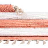 Coral and Ivory 5' 1 x 8' Hand Woven Chindi Rag Rug | Rugs.com