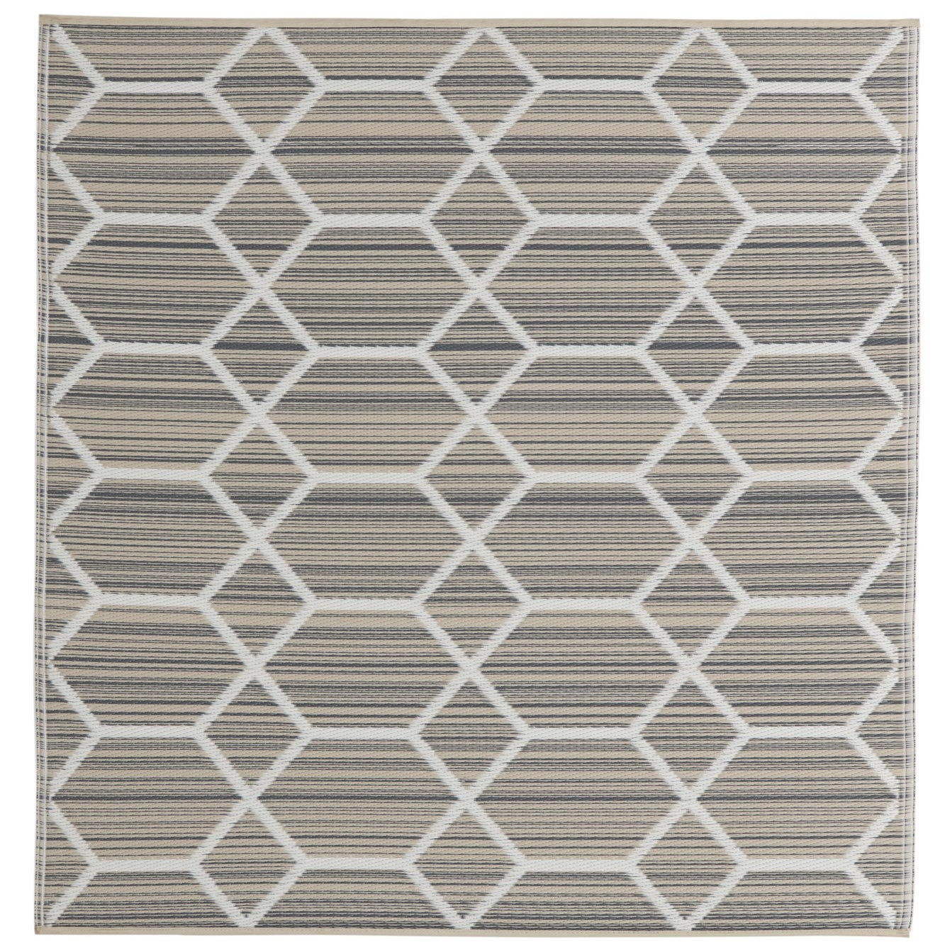 Gray 4' x 6' 3 Trellis Indoor / Outdoor Rug | OutdoorRugs.com